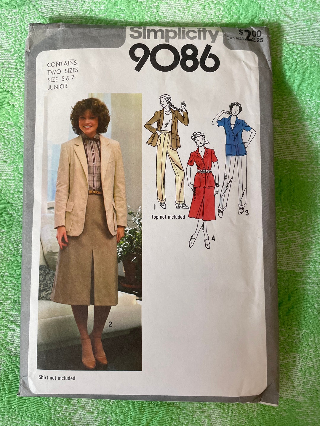 Vintage 1979 Simplicity Sewing Pattern 9086 Juniors' Skirt, Pleated ...