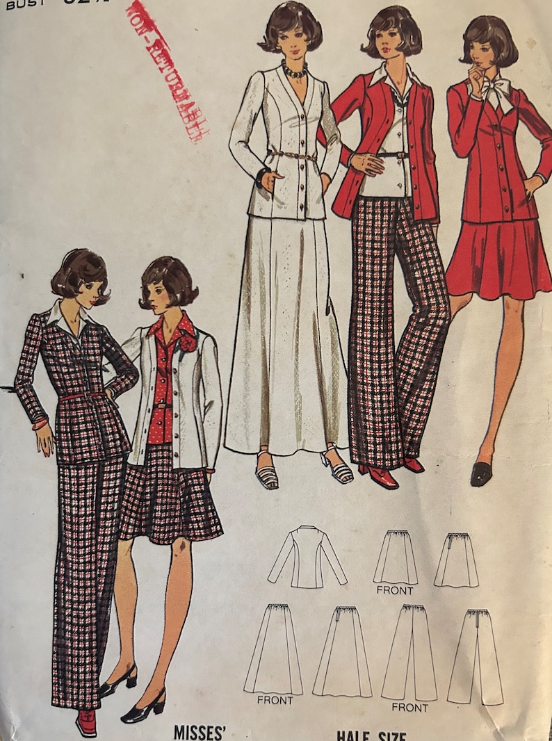 Vintage 1973 Butterick Sewing Pattern 3031 Misses Jacket - Etsy