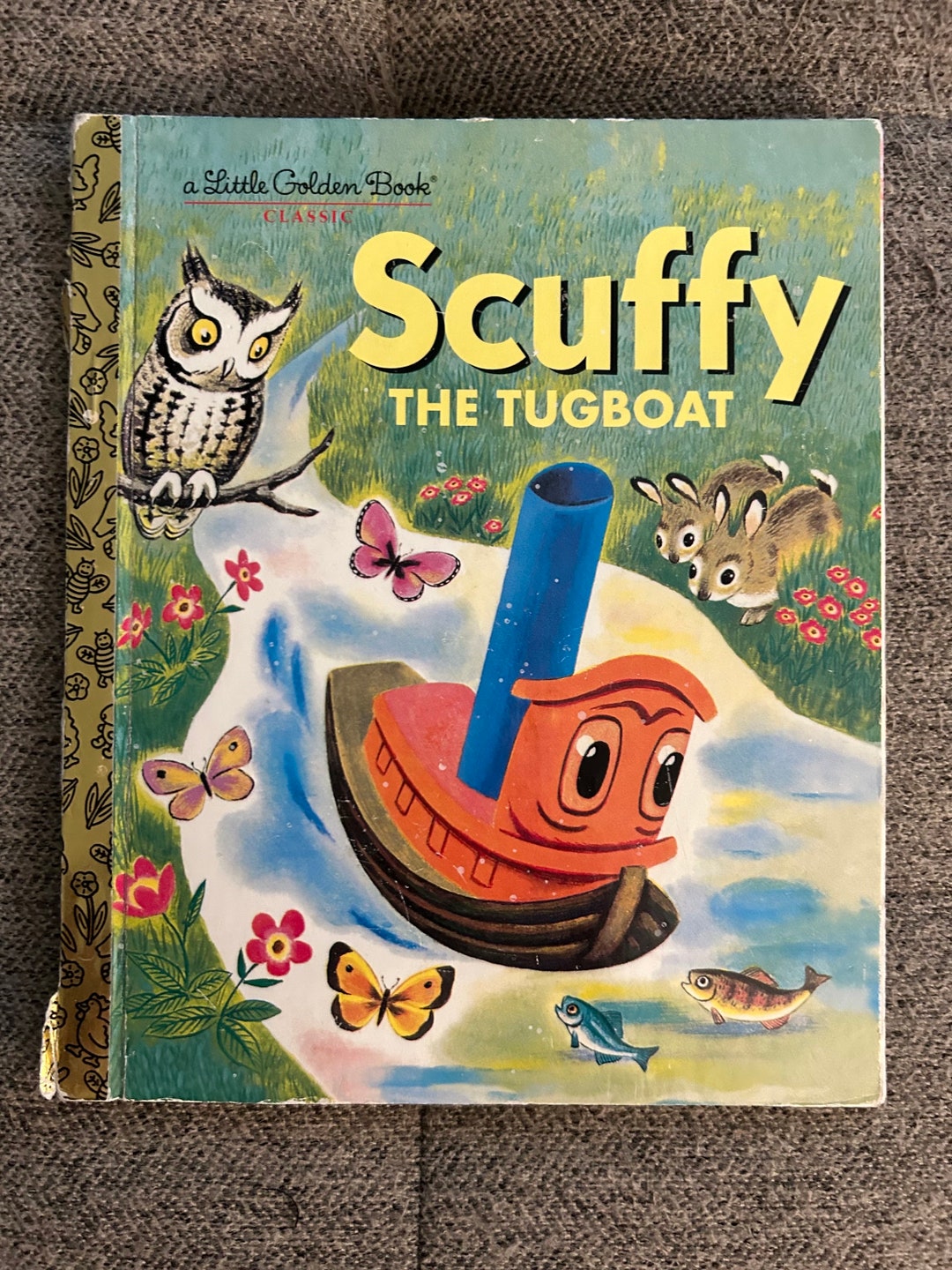 Vintage 2001 Scuffy the Tugboat Little Golden Book Classic Children's ...