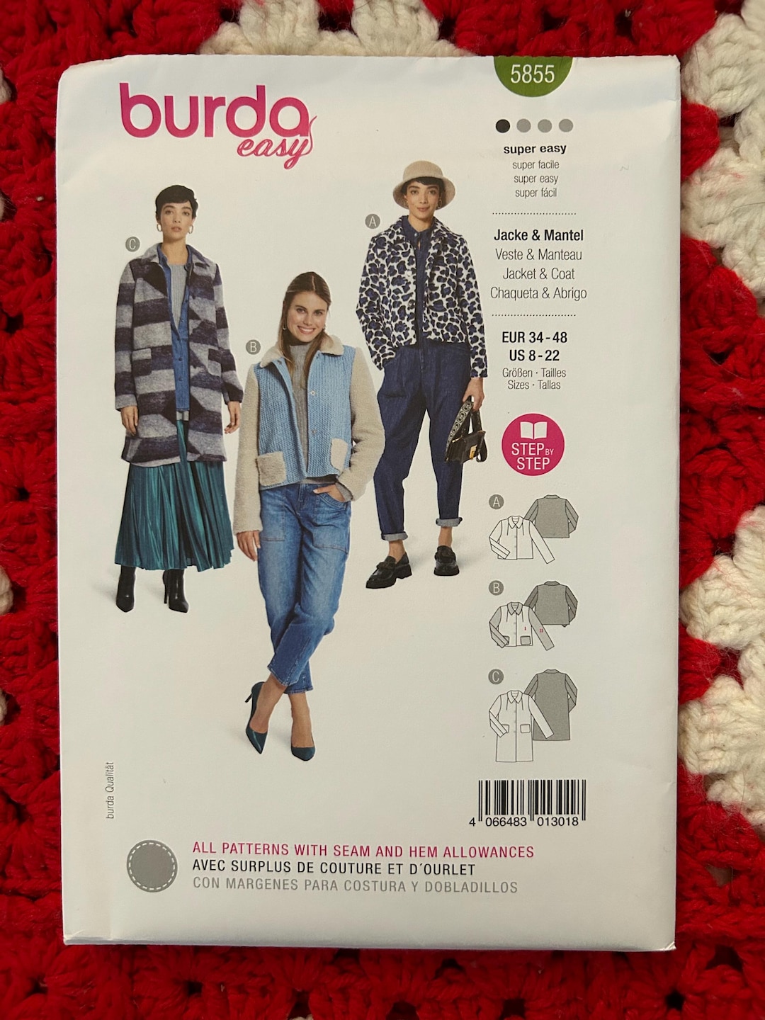 Burda Style Sewing Pattern 5855 Misses' Jacket & Coat Size 8-22 UNCUT ...