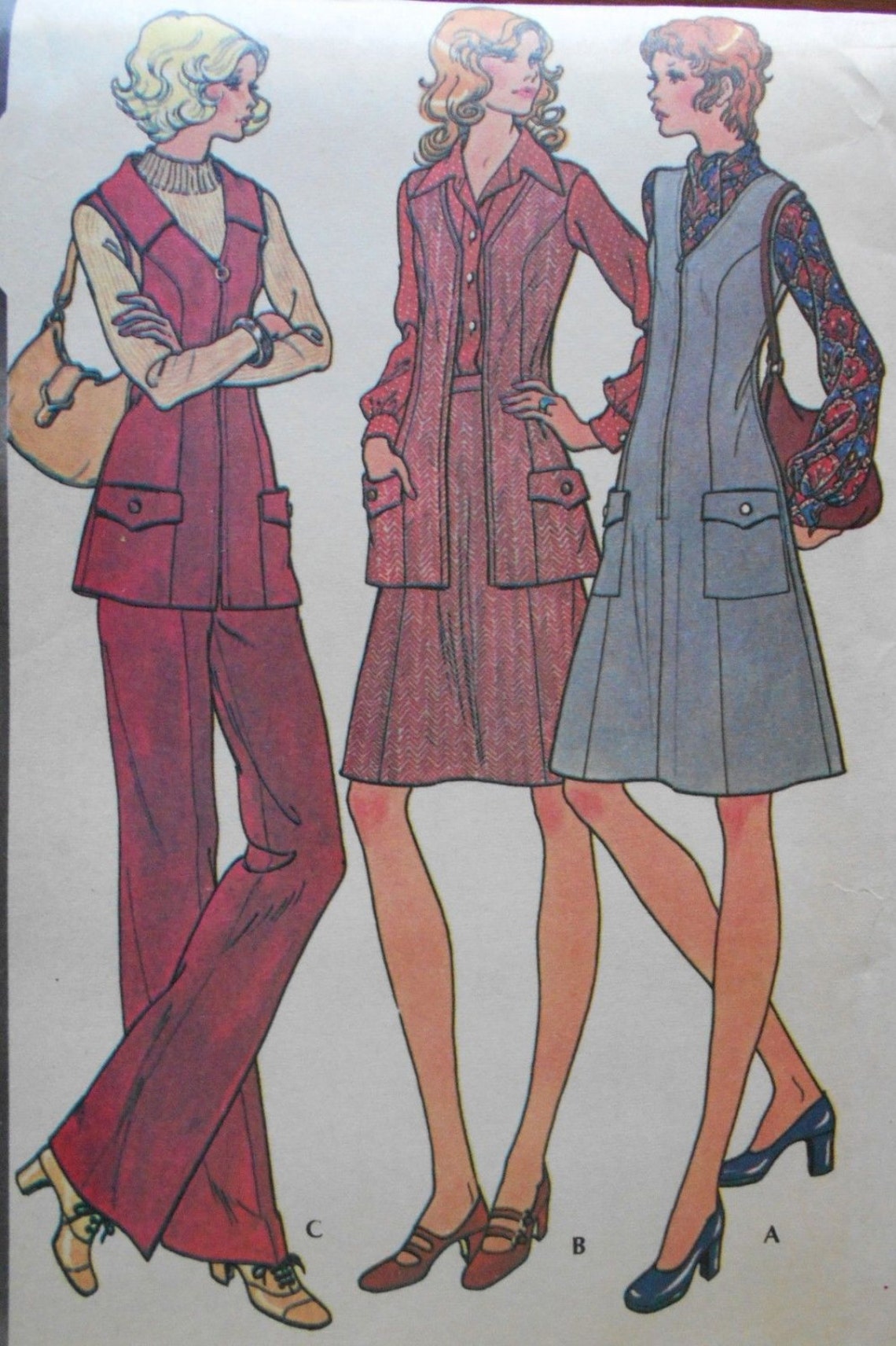 Vintage 1973 Mccall's Sewing Pattern 3772 Misses' "pounds Thinner ...