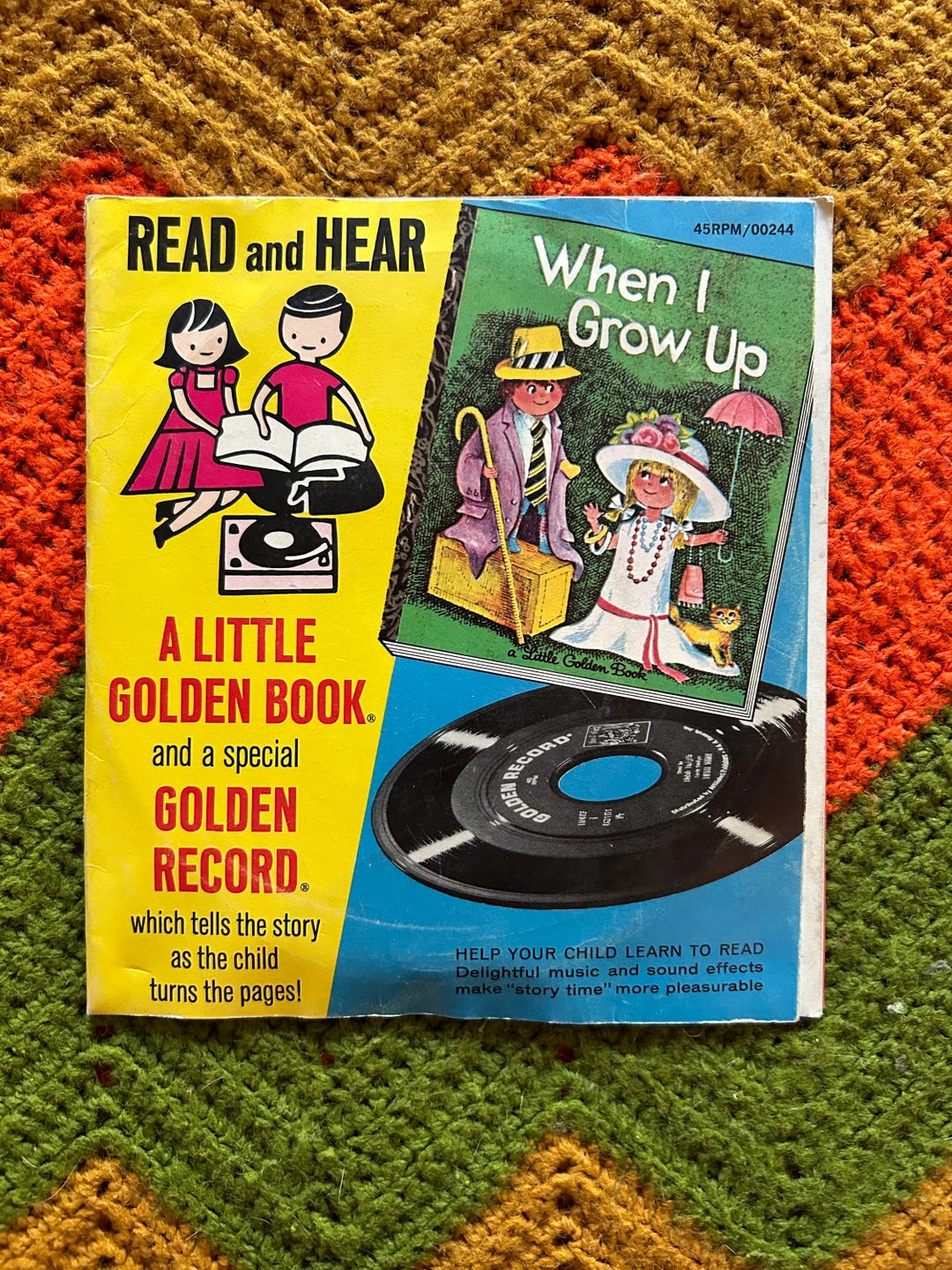 Vintage 1968 "when I Grow Up" Read & Hear Little Golden Book and Record ...