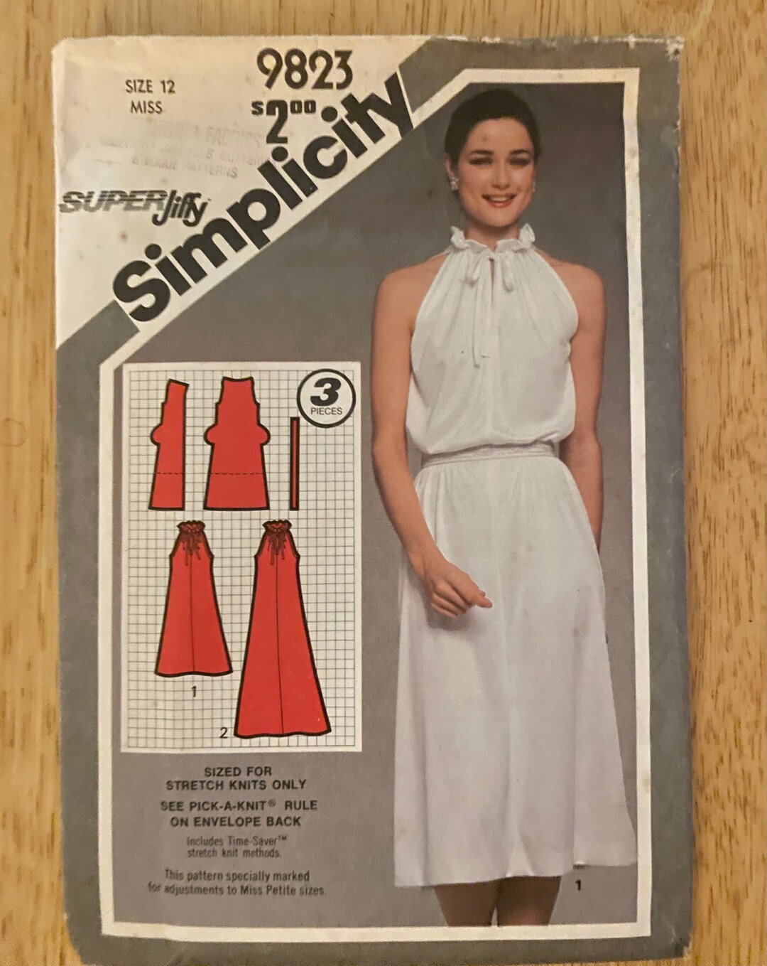 Vintage 1980 Super Jiffy Simplicity Sewing Pattern 9823 Misses ...