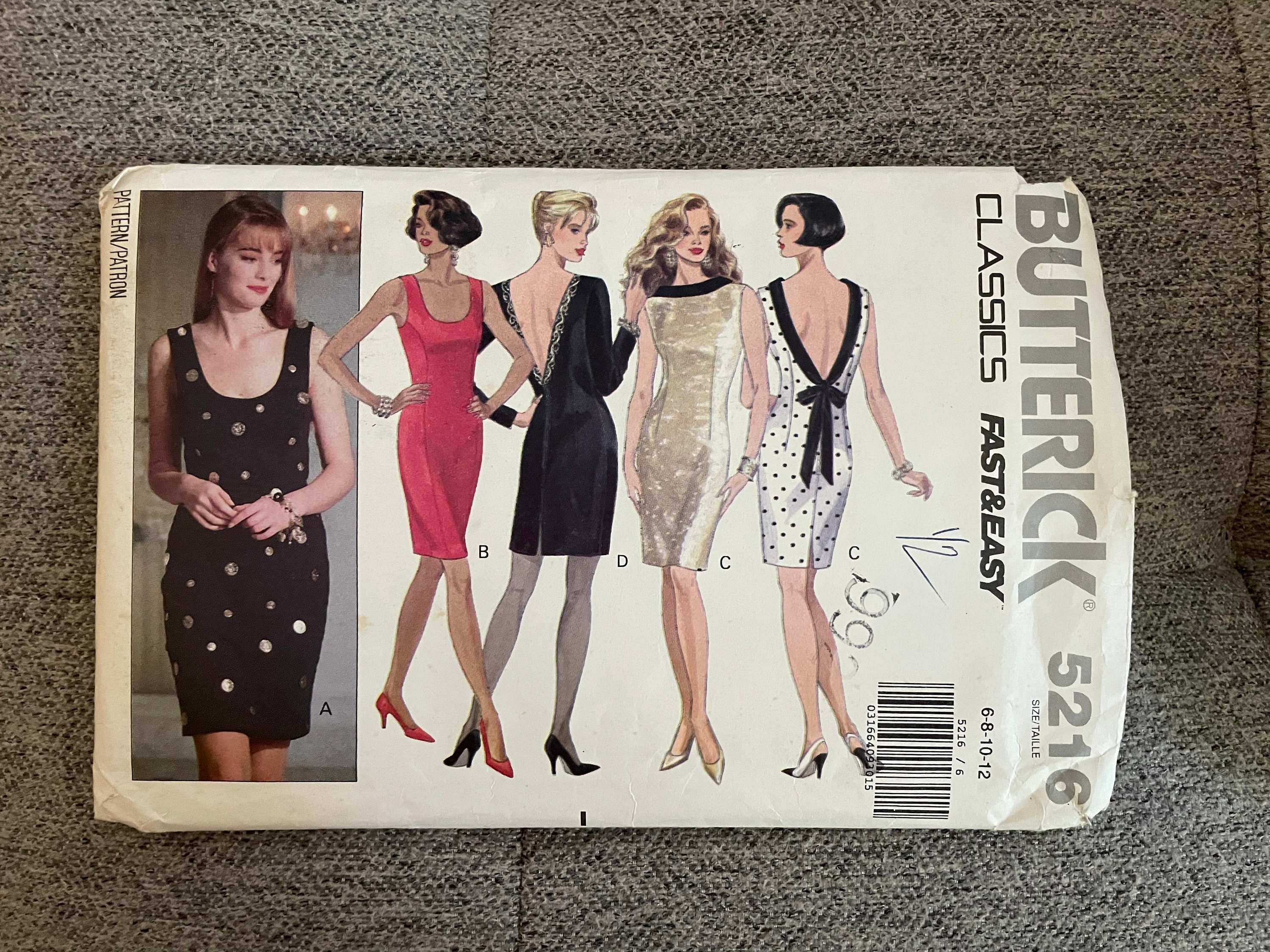 Vintage 1980's-1990's Butterick Classics Fast & Easy Sewing Pattern ...
