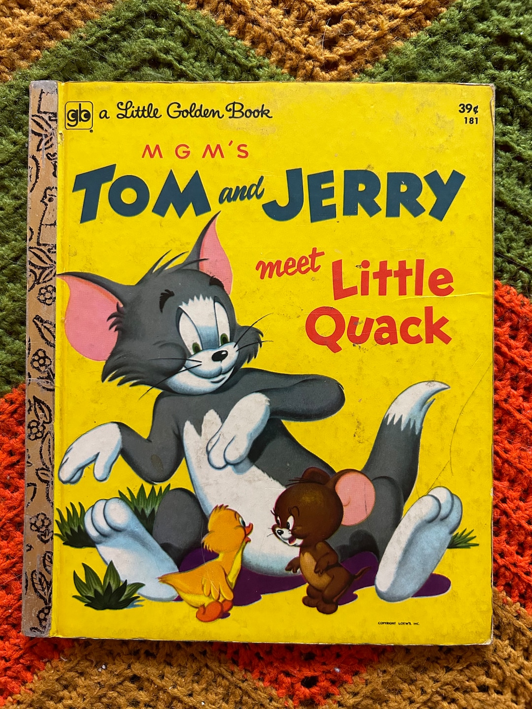 Vintage 1974 MGM'S Tom and Jerry Meet Little Quack a Little Golden Book ...