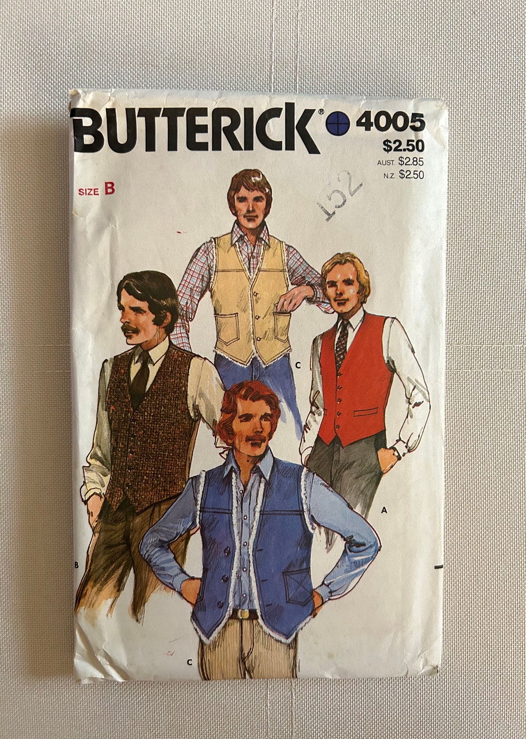 Vintage Early 1980’s Butterick Sewing Pattern 4005 Men’s Semi-fitted ...