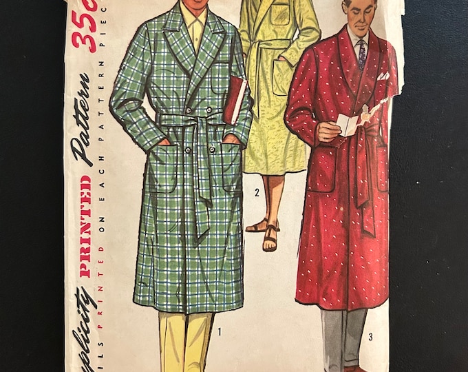 1953 Mccall's Sewing Pattern # 1835 Men's or Women's Pulpit Gown, Choir ...