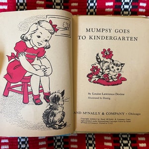 Vintage 1945 mumpsy Goes to Kindergarten A Rand Mcnally Junior Elf Book ...
