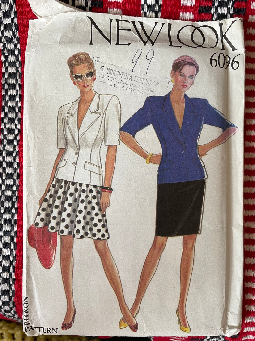Vintage 1990's New Look Pattern 6096 Misses' Short Sleeved Jacket and ...