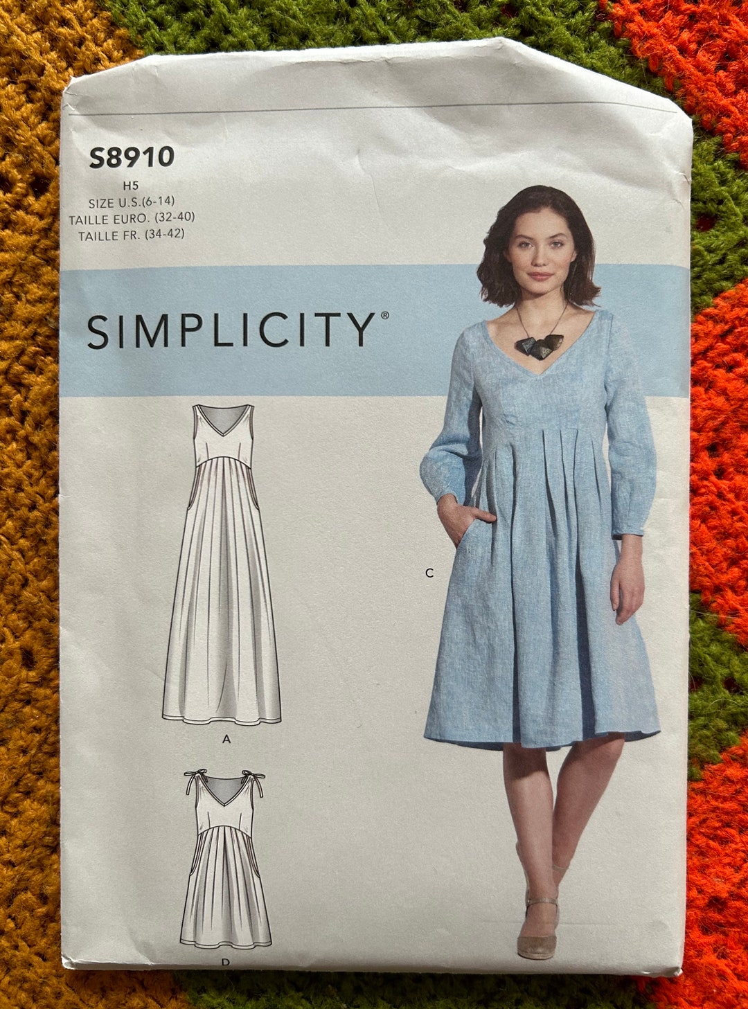 2020 Simplicity Sewing Pattern S8910 Misses' Dress With Length & Sleeve ...