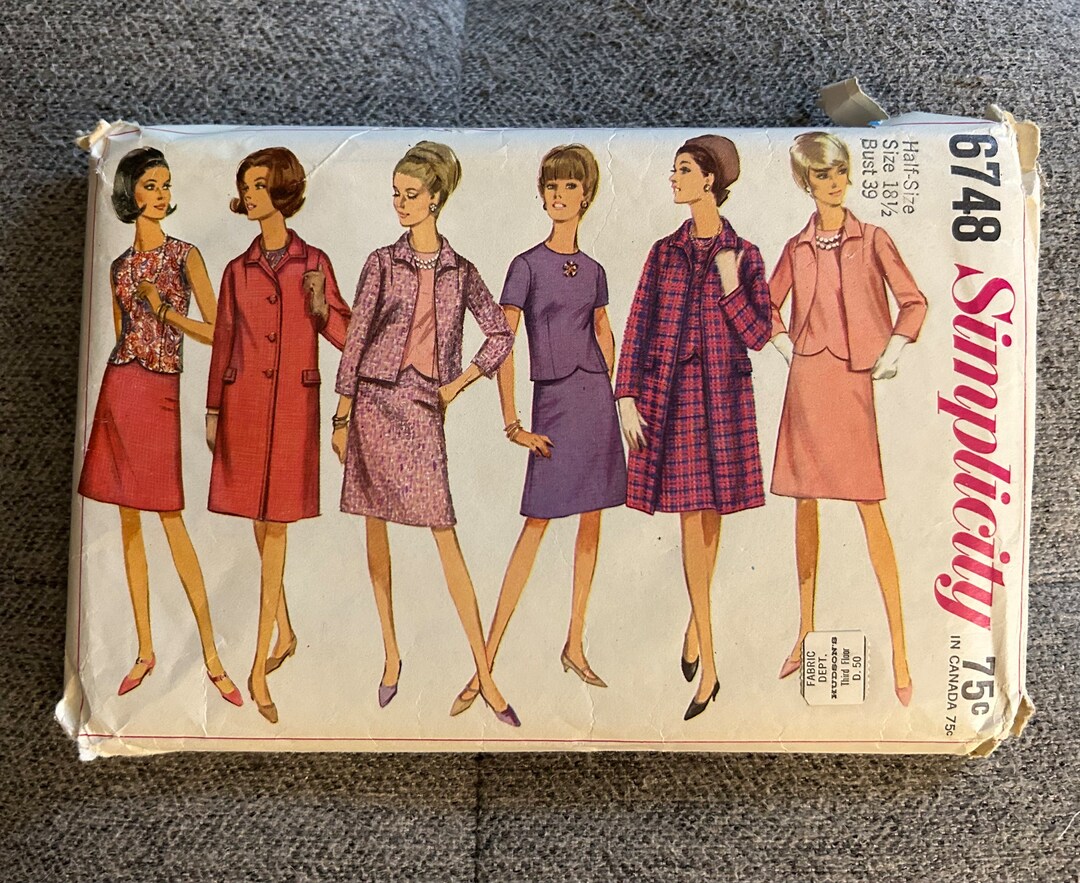 Vintage 1966 Simplicity Sewing Pattern 6748 Women’s Coat, Jacket, A ...