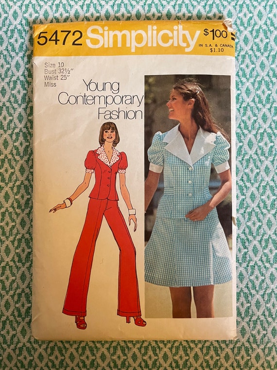 Vintage 1972 Simplicity Sewing Pattern 5472 young | Etsy