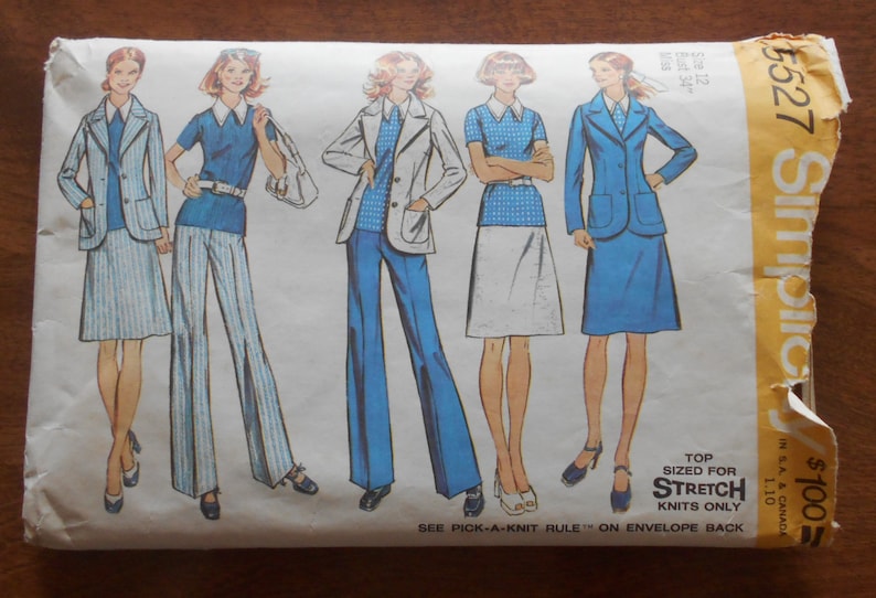 Vintage 1973 Simplicity Sewing Pattern 5527 Misses' - Etsy