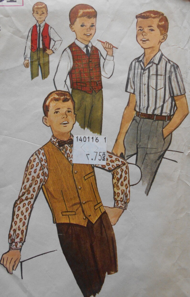 Vintage 1950's Simplicity Sewing Pattern 4161 Boys' - Etsy