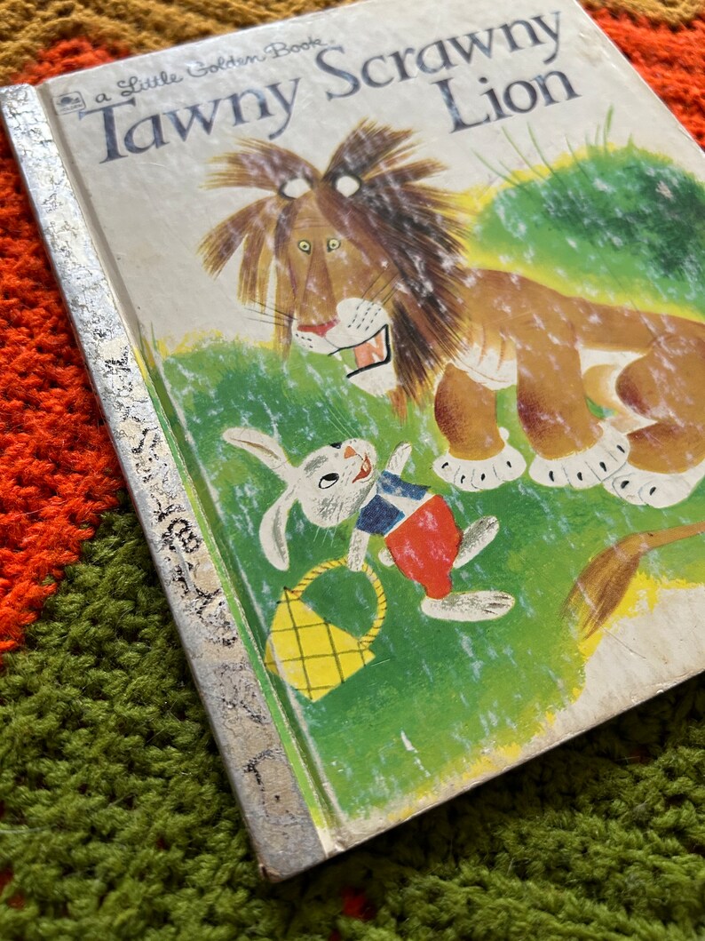 Vintage 1980 Little Golden Book Tawny Scrawny Lion Classic Children's ...