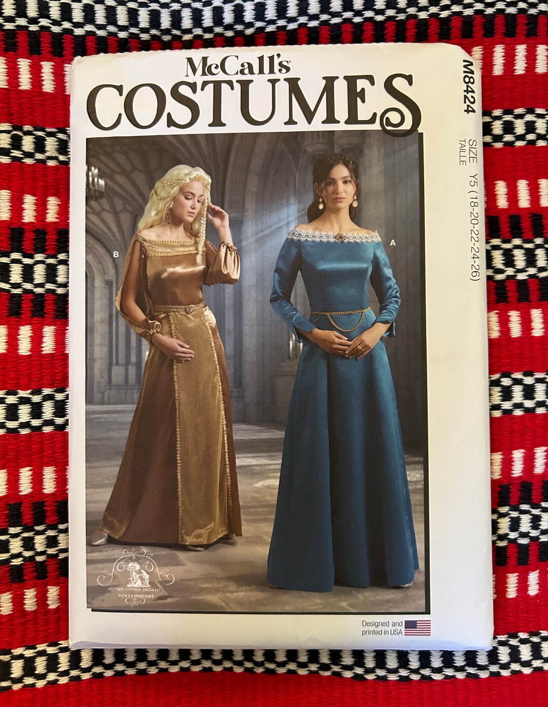 2023 Mccall's Costumes Sewing Pattern M8424 Misses' Medieval Dress ...
