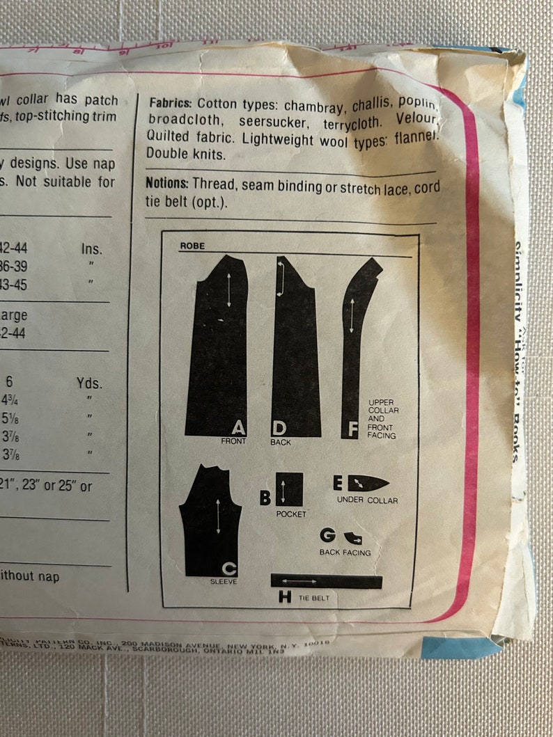 Vintage 1976 Simplicity Sewing Pattern 7741 Mens Jiffy Robe - Etsy