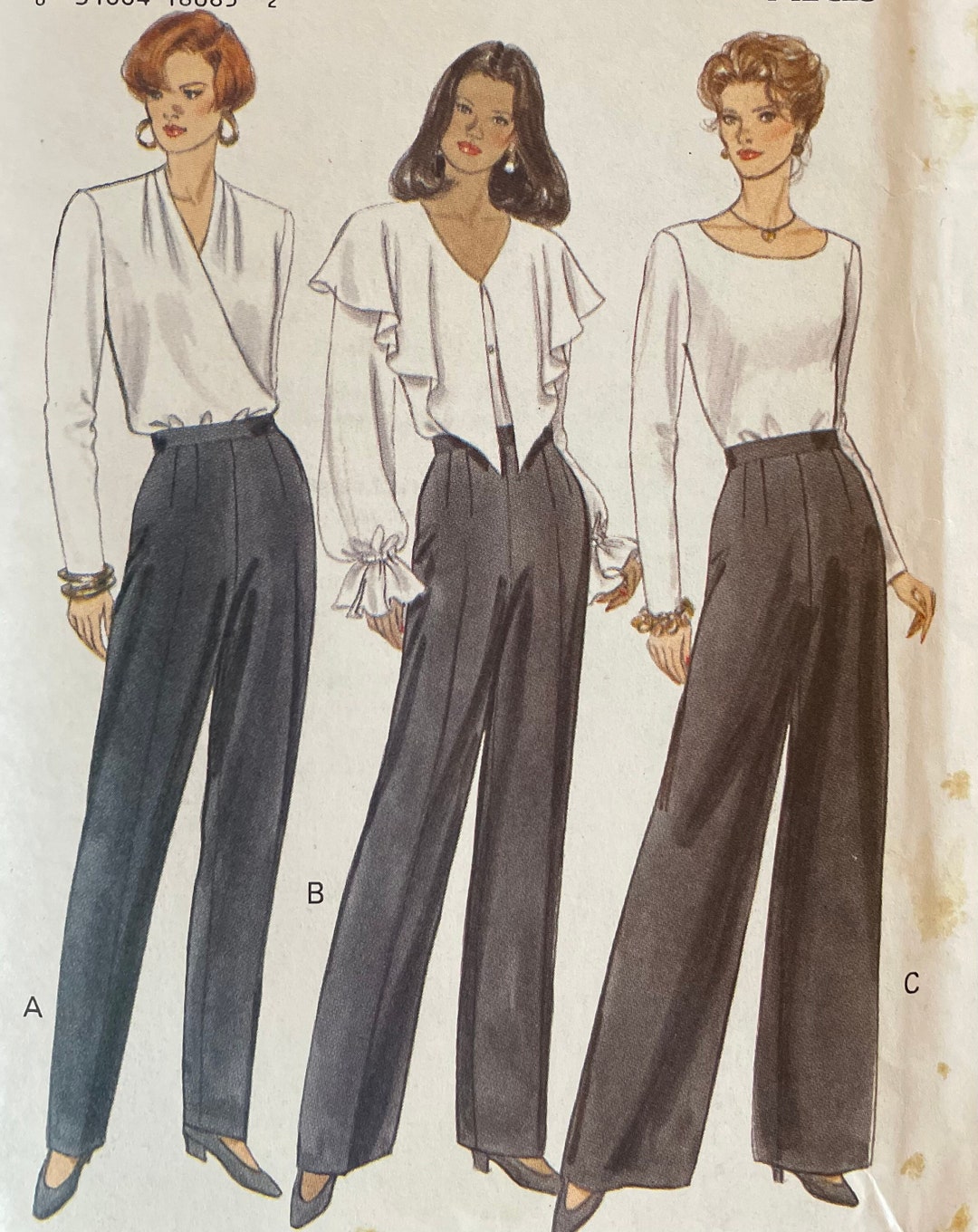Butterick 1993 Fast and Easy Sewing Pattern 3209 Misses' Pants Size 8 ...