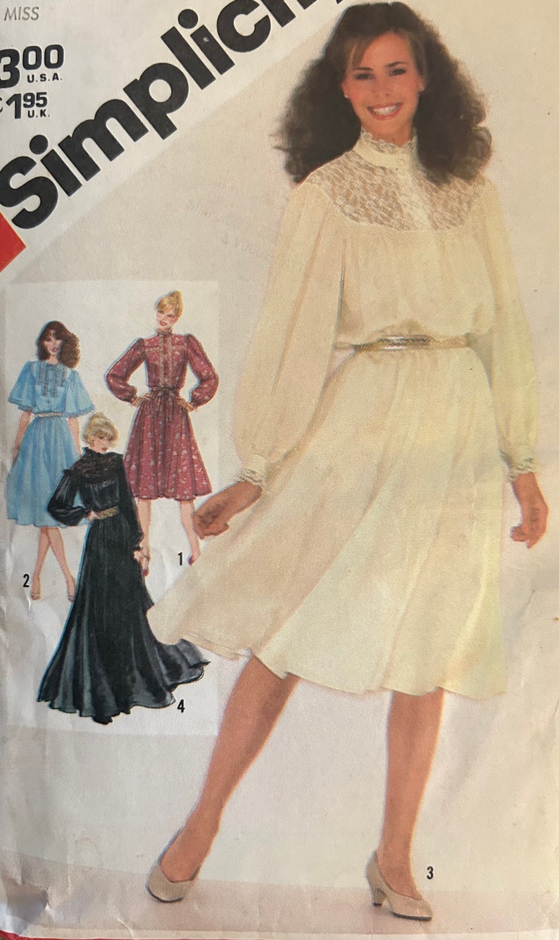 Vintage 1981 Simplicity Sewing Pattern 5284 Misses' Pullover Lace ...