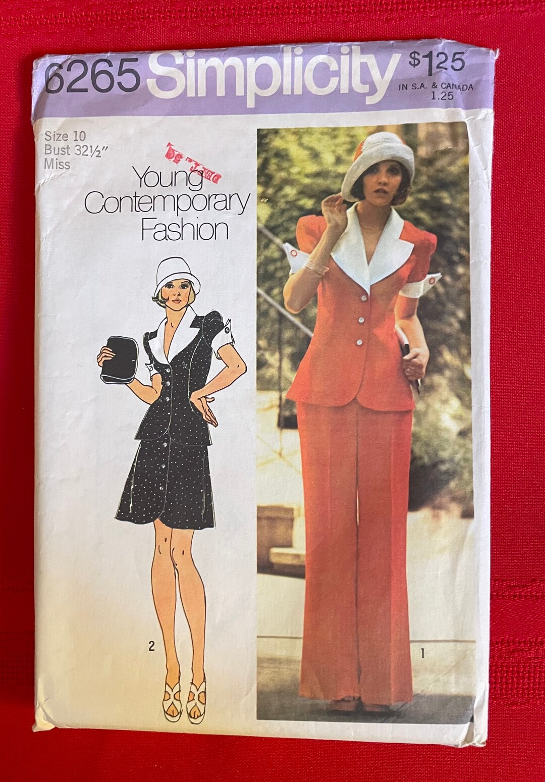 Vintage 1974 Simplicity Young Contemporary Fashion Pattern # 6265 ...