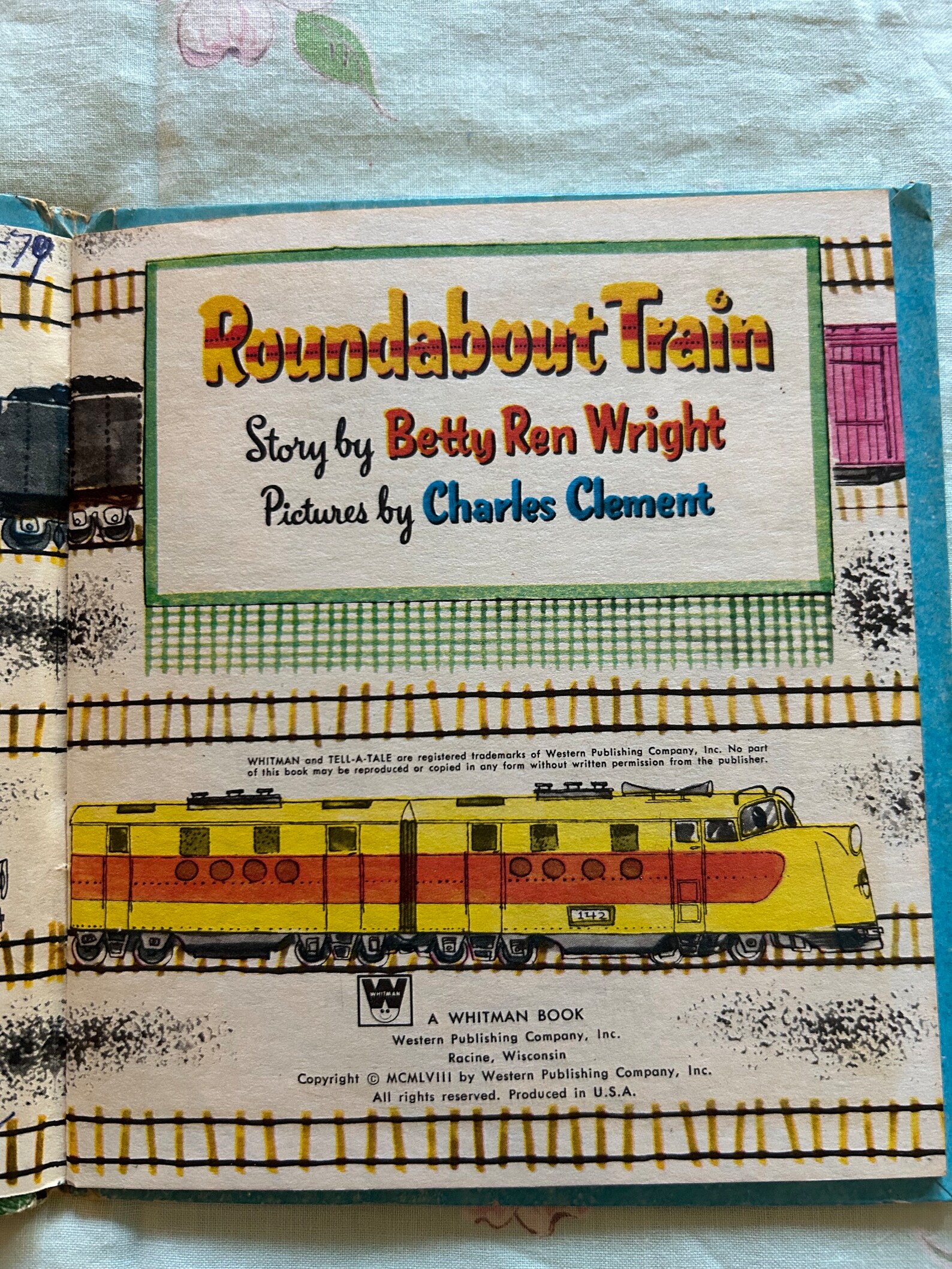 Vintage 1958 "roundabout Train" Whitman Tell-a-tale Books Children's ...