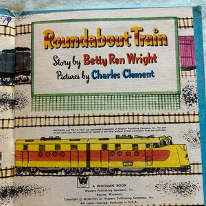 Vintage 1958 "roundabout Train" Whitman Tell-a-tale Books Children's ...