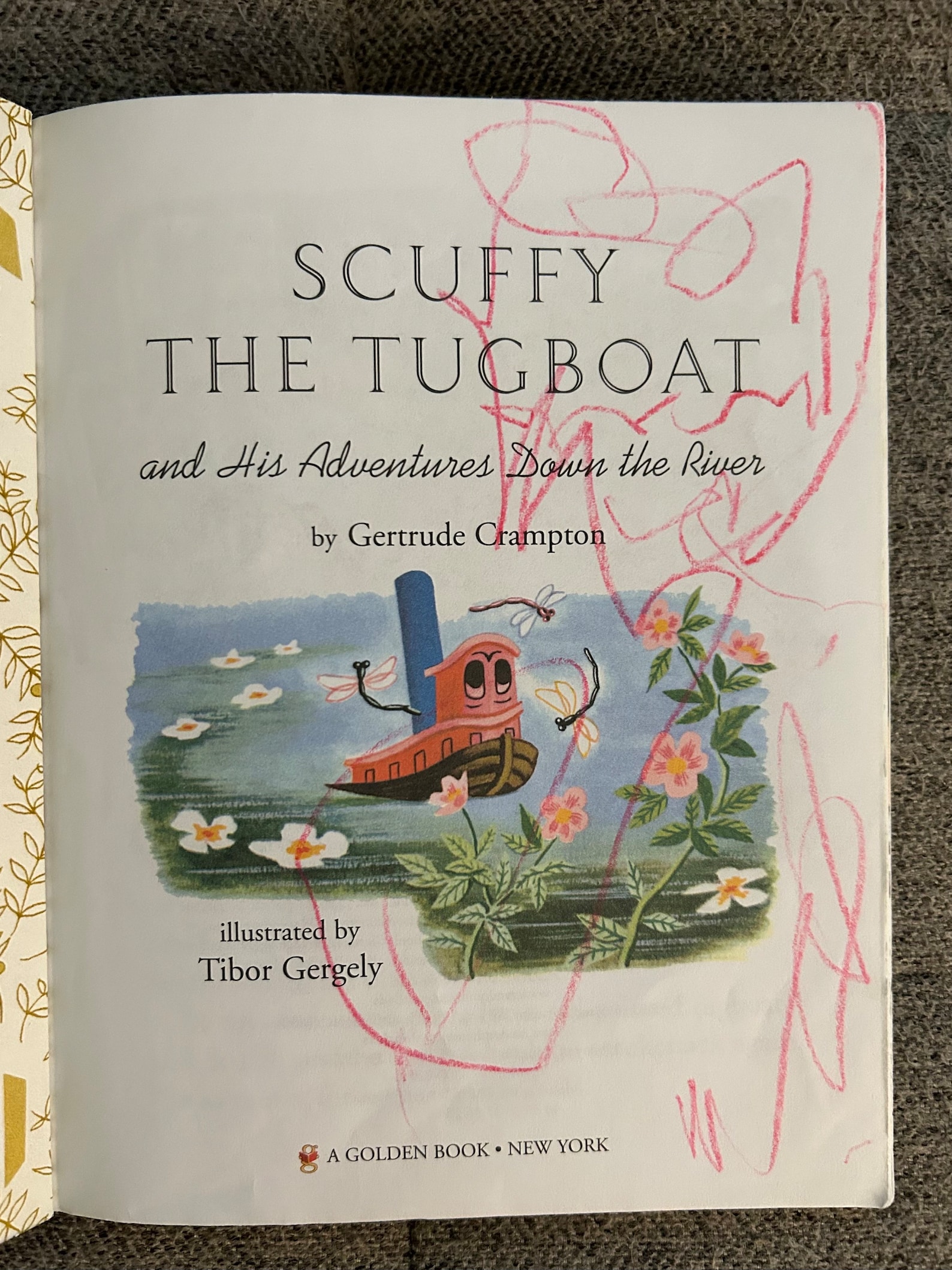 Vintage 2001 Scuffy the Tugboat Little Golden Book Classic Children's ...
