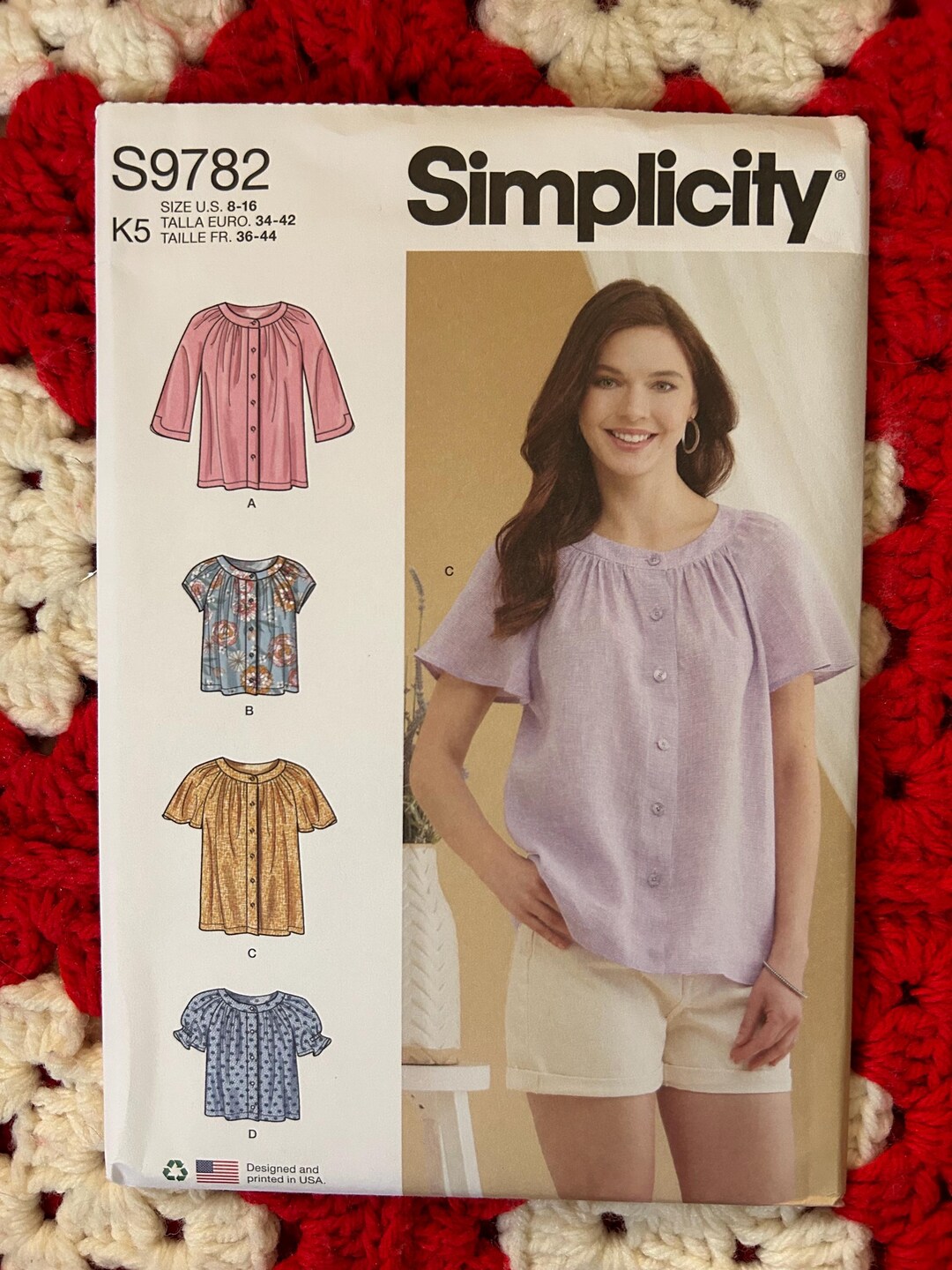 2023 Simplicity Sewing Pattern S9782 Misses' Peasant Top With Sleeve ...