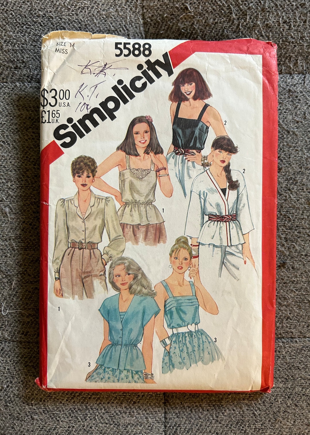 Vintage 1982 Simplicity Sewing Pattern 5588 Misses' Unlined Jackets and ...