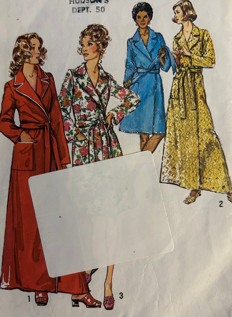 Vintage 1973 Simplicity Sewing Pattern 5989 Misses' Robe - Etsy