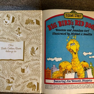 Vintage 1977 Big Bird's Red Book Featuring Jim Henson's Muppets Sesame ...