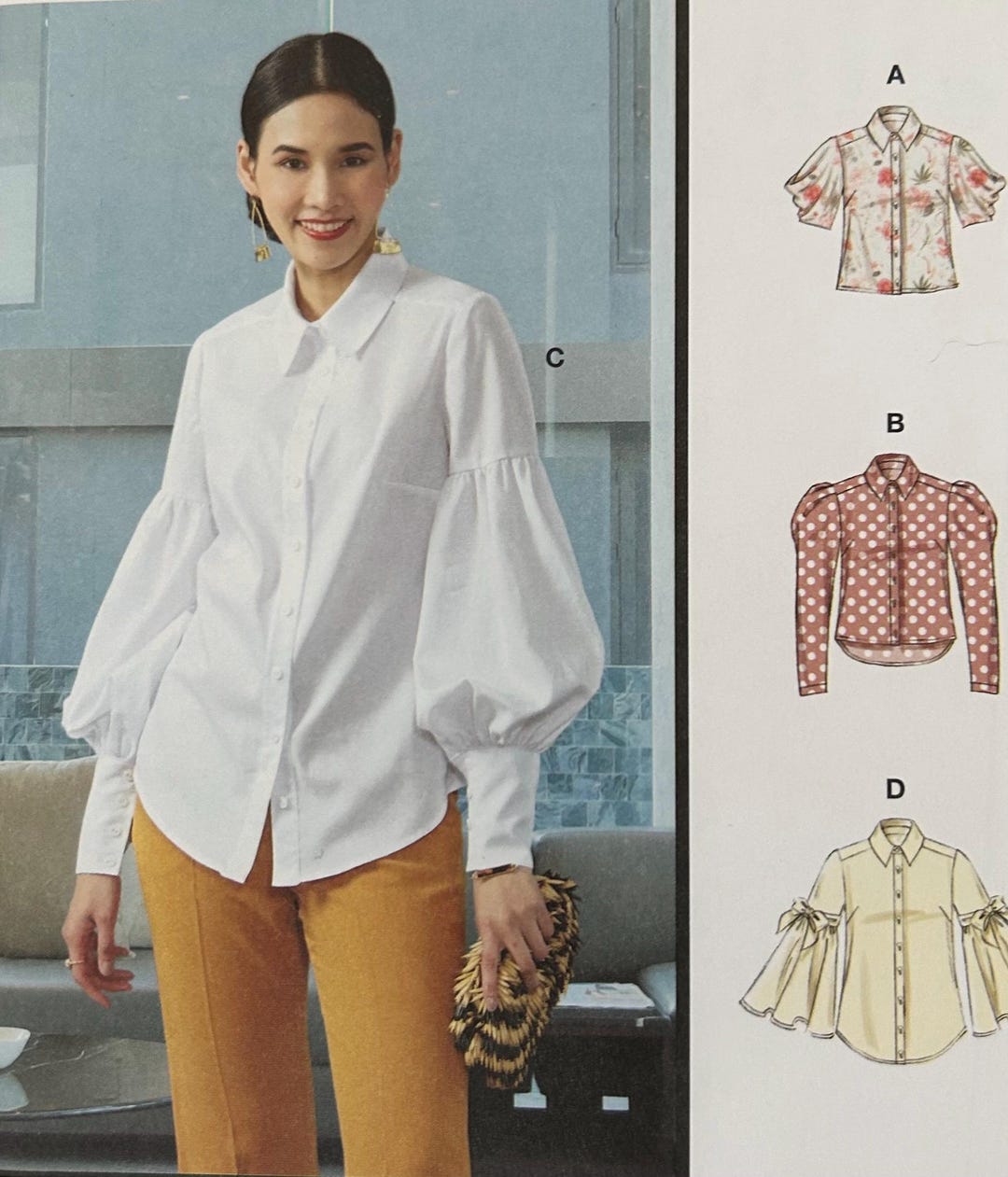 2022 Mccall's Sewing Pattern M7838 Misses' Tops With Sleeve Variations ...