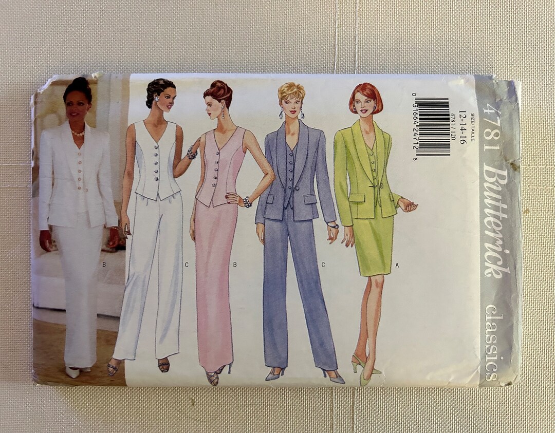 Vintage 1996 Butterick Classics Sewing Pattern 6781 Misses' Jacket ...