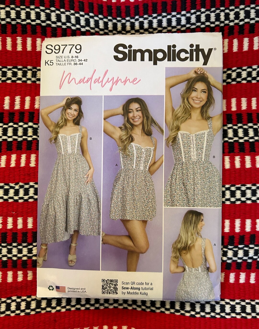 2023 Simplicity Sewing Pattern S9779 Misses' Sleeveless Corset Dress in ...