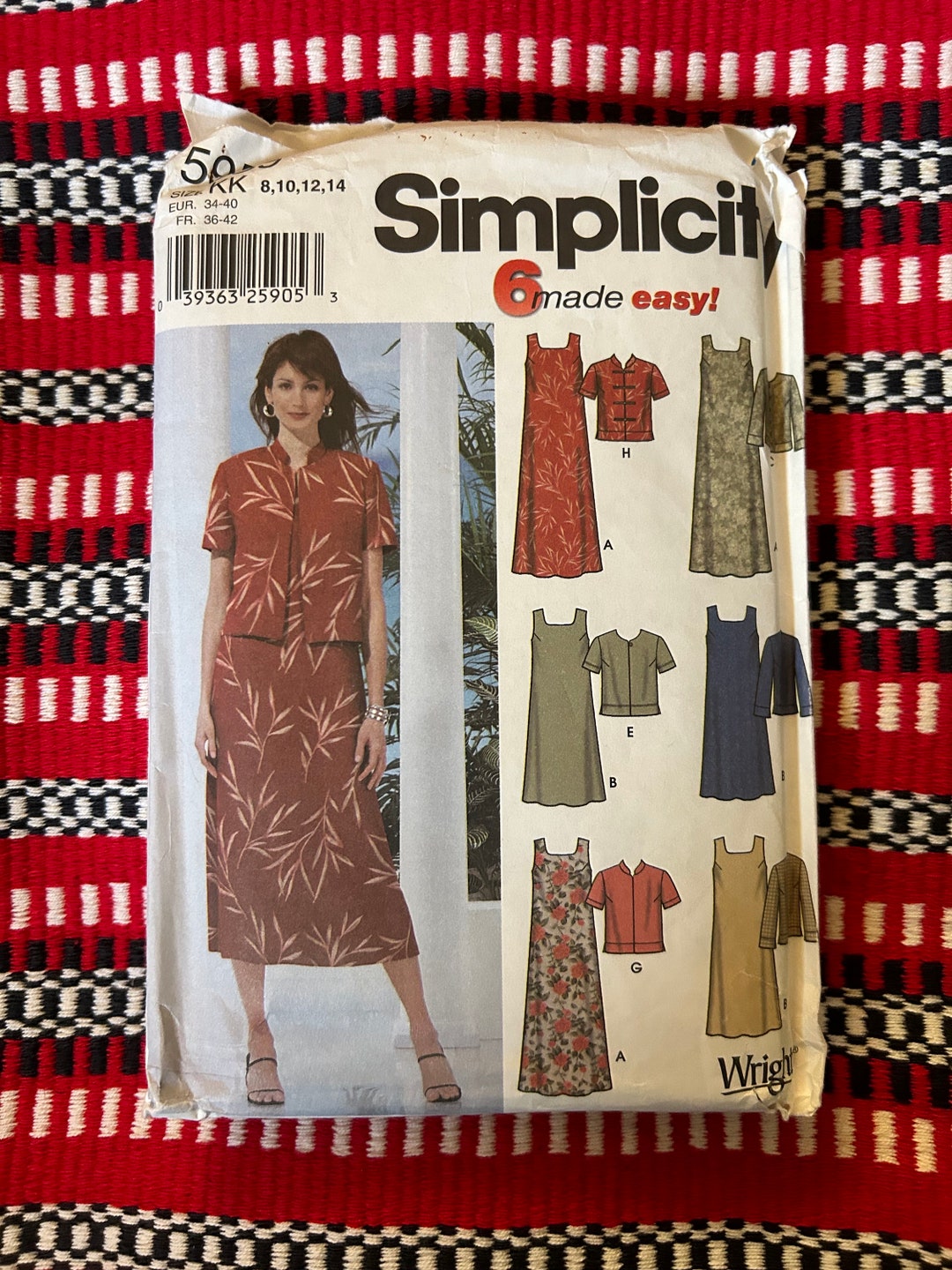 Vintage 2002 Simplicity 6 Made Easy Sewing Pattern 5959 Misses ...