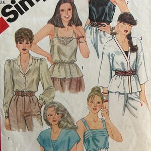 Vintage 1982 Simplicity Sewing Pattern 5588 Misses' Unlined Jackets and ...