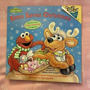 Vintage 1997 "elmo Saves Christmas" Sesame Street Children's Book ISBN ...