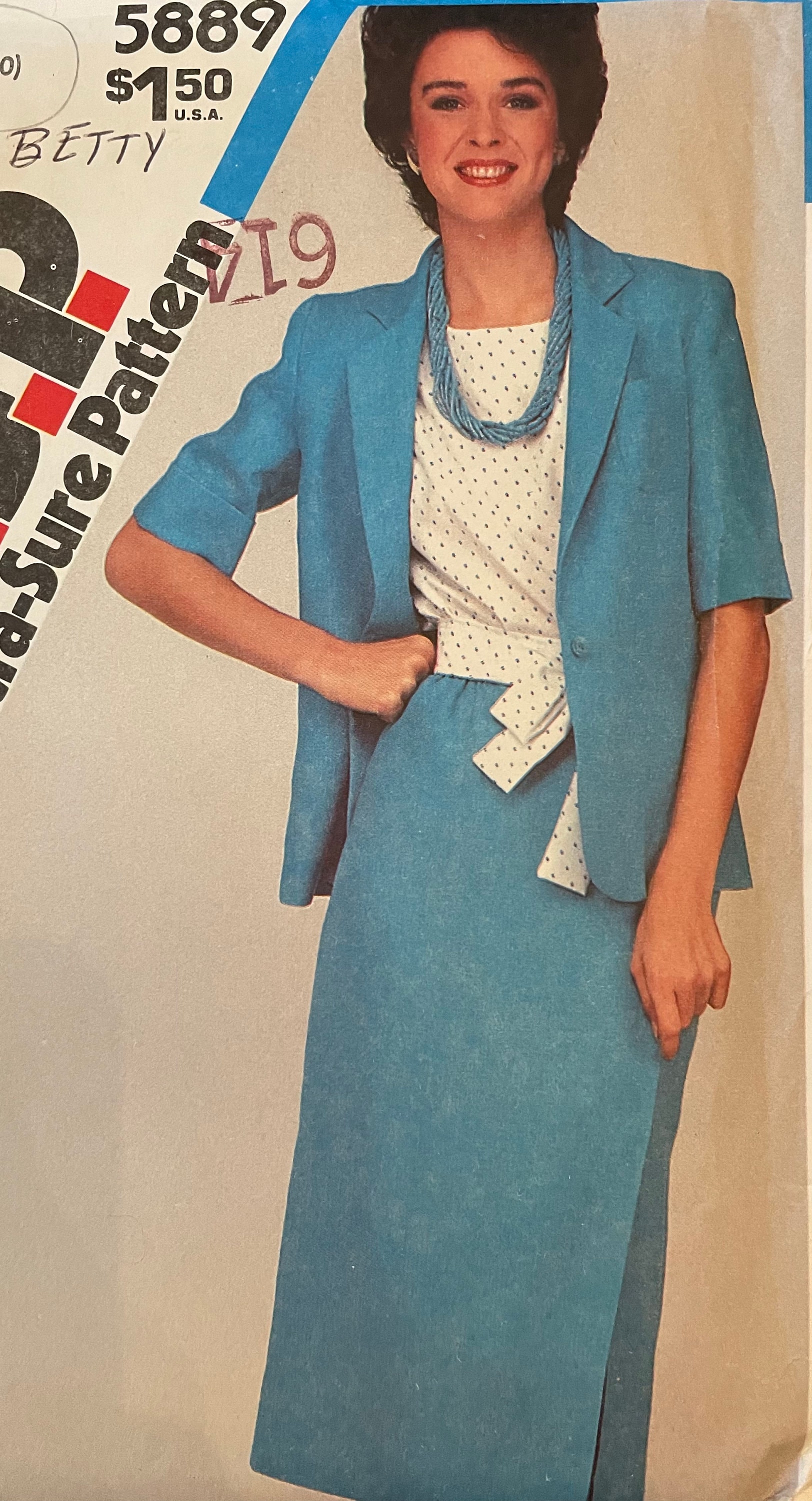 Vintage 1983 Simplicity ESP Sewing Pattern 5889 Misses' Slim Skirt ...