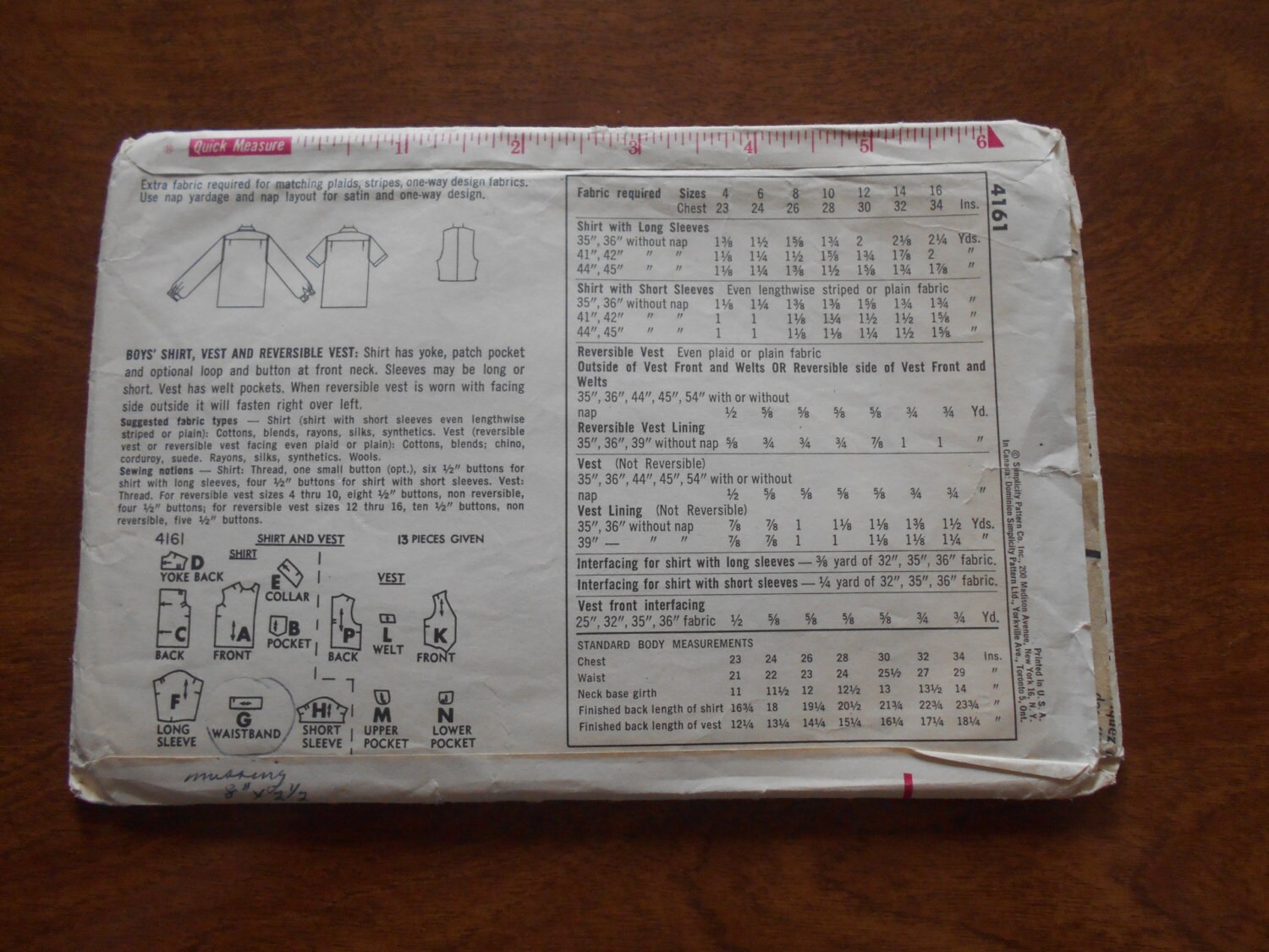 Vintage 1950's Simplicity Sewing Pattern 4161 Boys' - Etsy