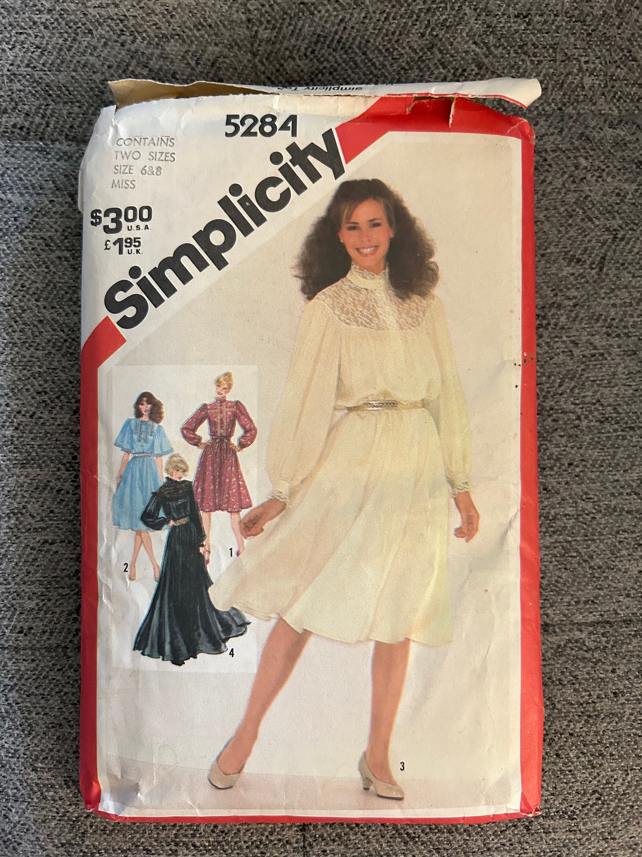 Vintage 1981 Simplicity Sewing Pattern 5284 Misses' Pullover Lace ...