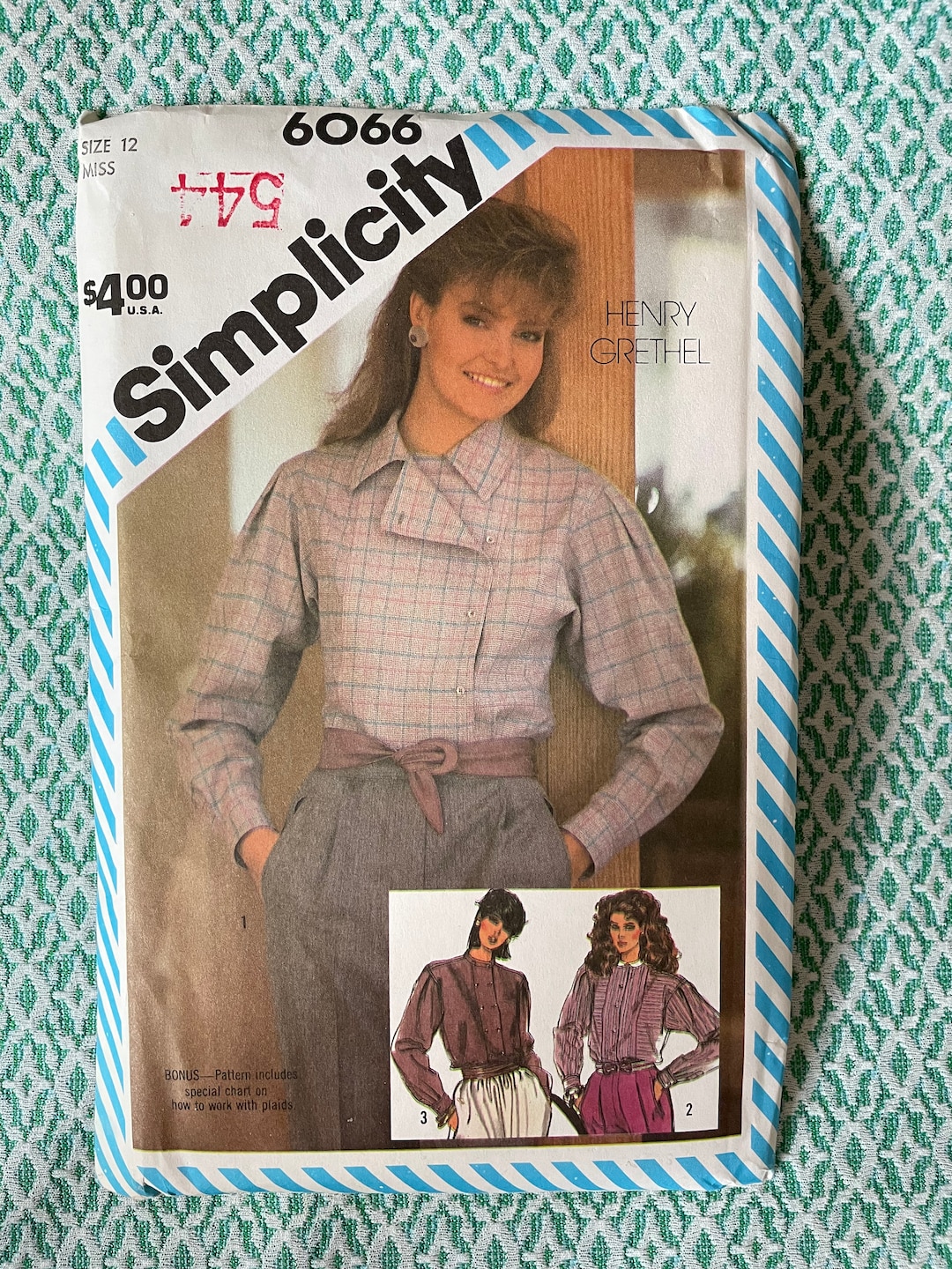 Vintage 1983 Simplicity Sewing Pattern 6066 HENRY GRETHEL Misses' Set ...