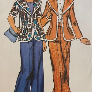 Vintage 1975 Simplicity Sewing Pattern 5753 Misses' Unlined Jacket ...