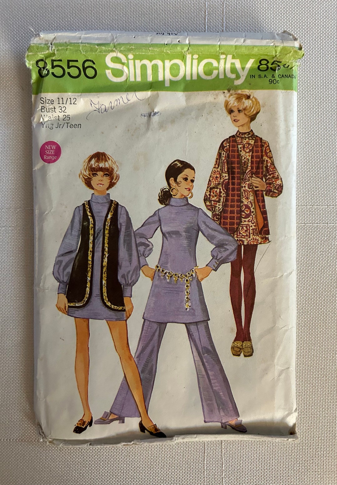 Vintage 1969 Simplicity Sewing Pattern 8556 Juniors - Etsy