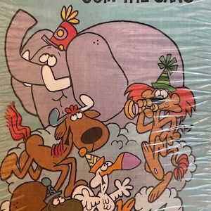 Vintage 1970's Rog Bollen ANIMAL CRACKERS Comic Strip Party Invitations ...