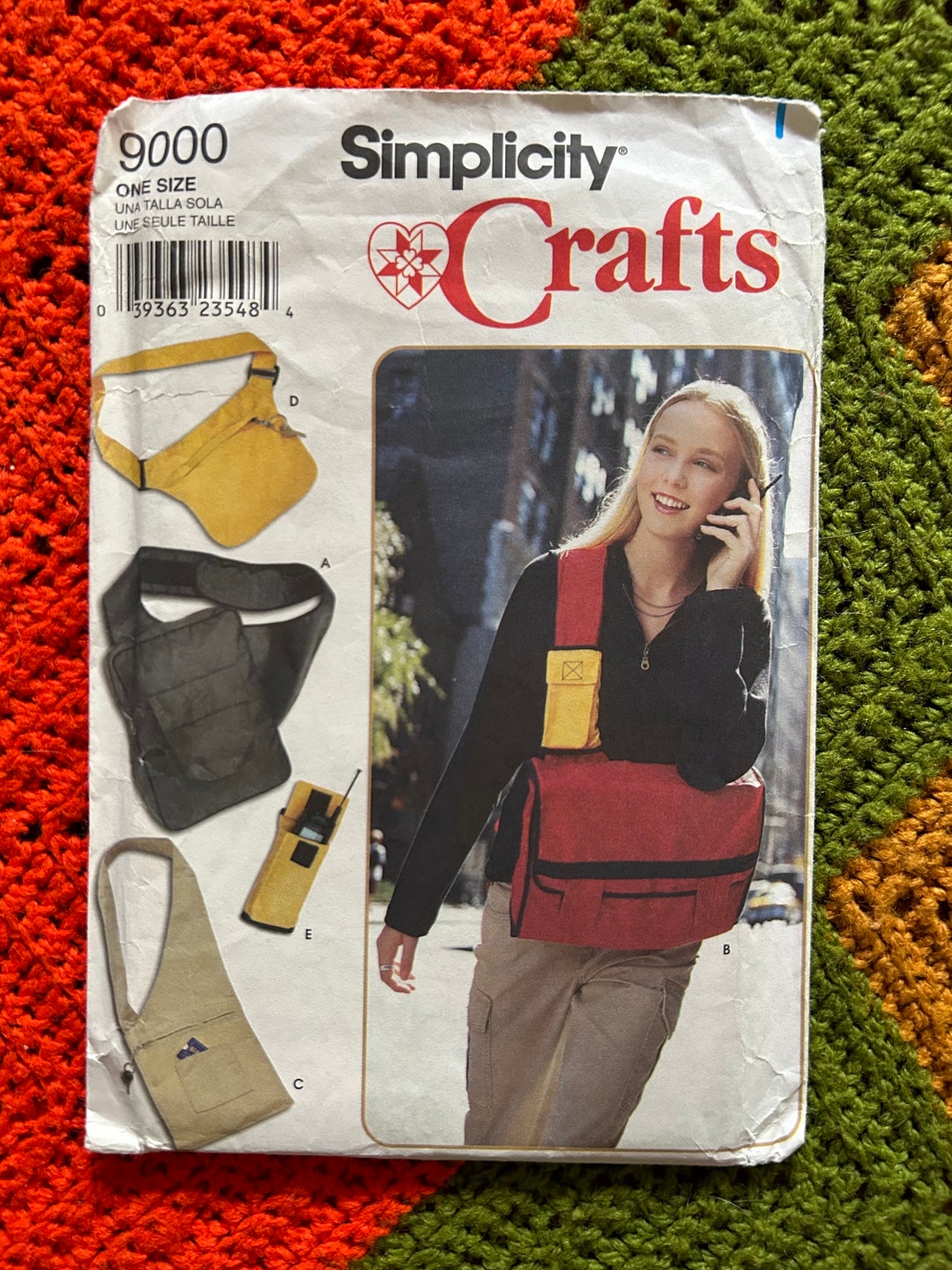 Vintage 1999 Simplicity Crafts Sewing Pattern 9000 Bags and Cell Phone ...