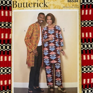 2021 Butterick Sewing Pattern B6534 Misses' & Men's Coat, Tunic and ...