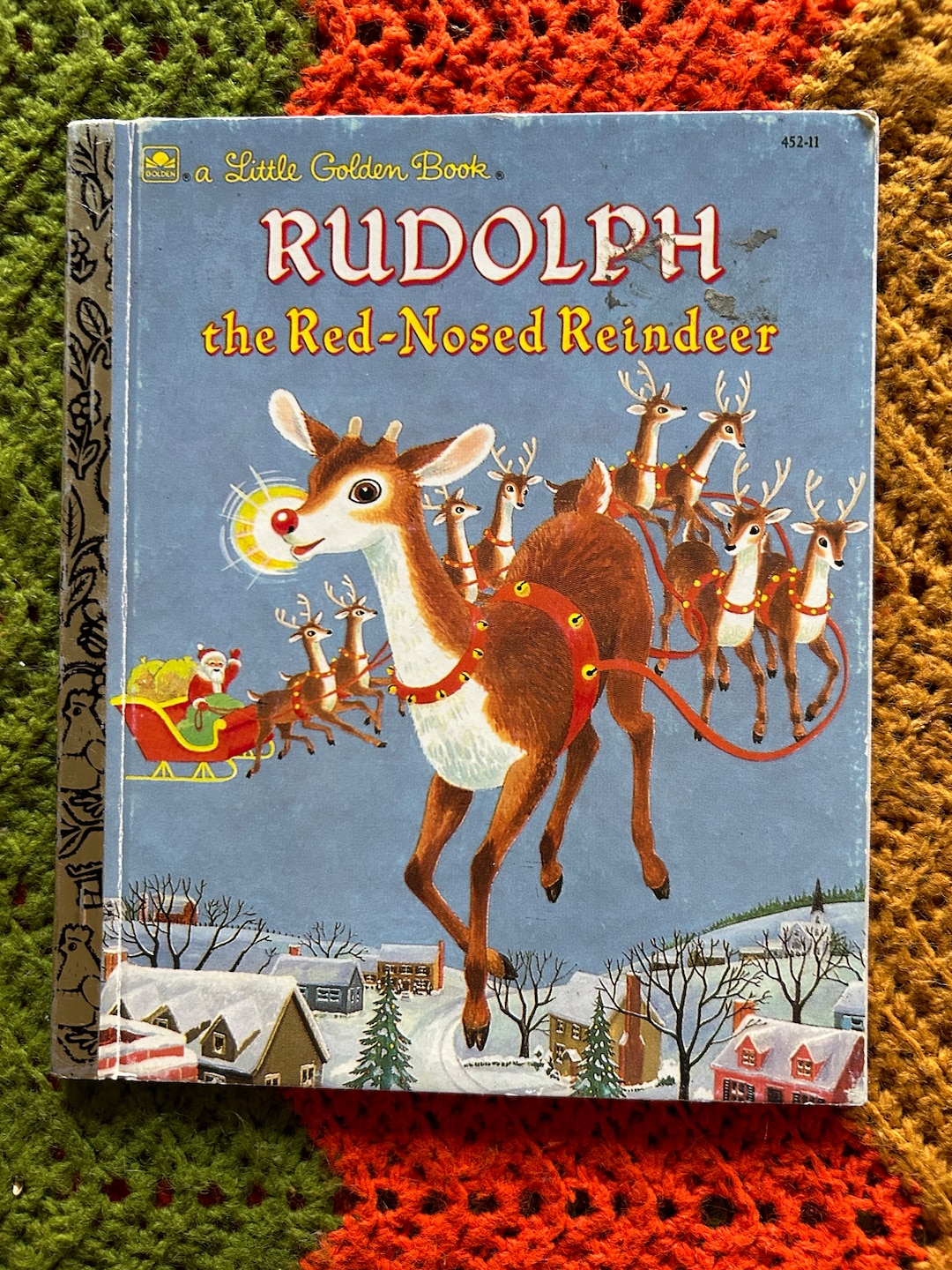 Vintage 1985 Rudolph the Red Nosed Reindeer Little Golden Book Original ...