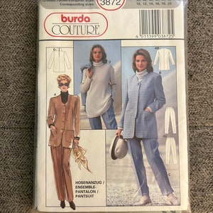 Vintage 1980’s Burda Couture Sewing Pattern 3872 Misses Jackets, Pants ...