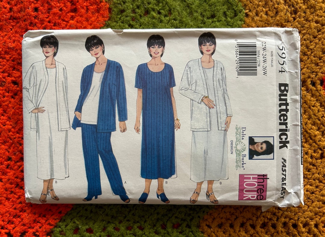 Vintage 1998 Butterick Sewing Fast & Easy Delta Burke Sewing Pattern ...