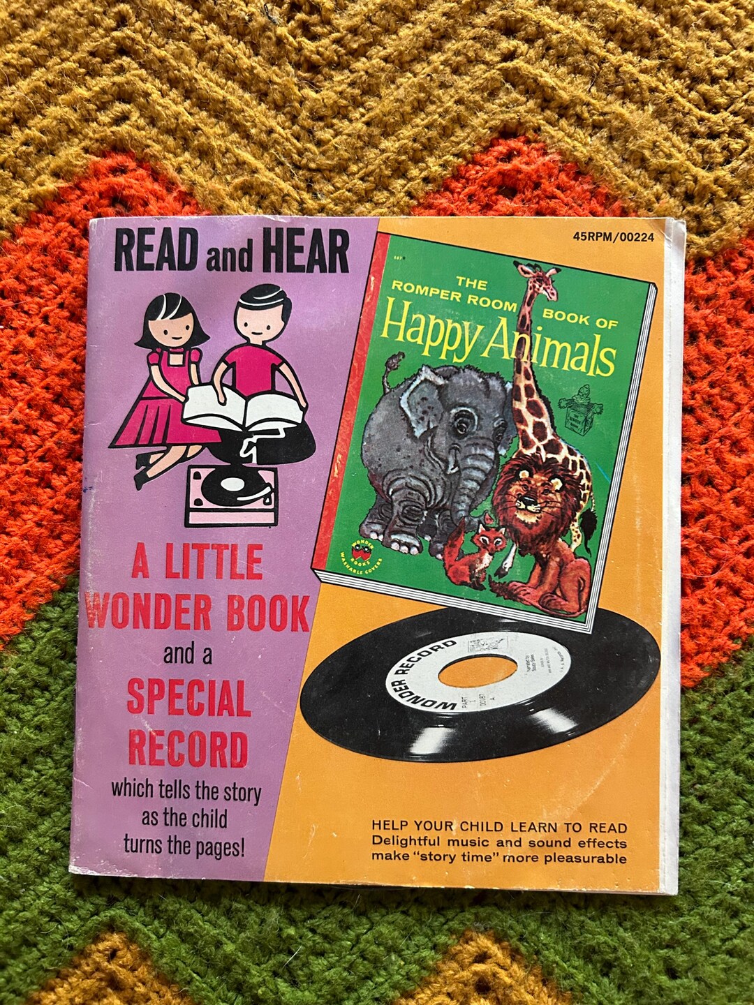 Vintage 1957 "the Romper Room Book of Happy Animals" Read & Hear Little ...